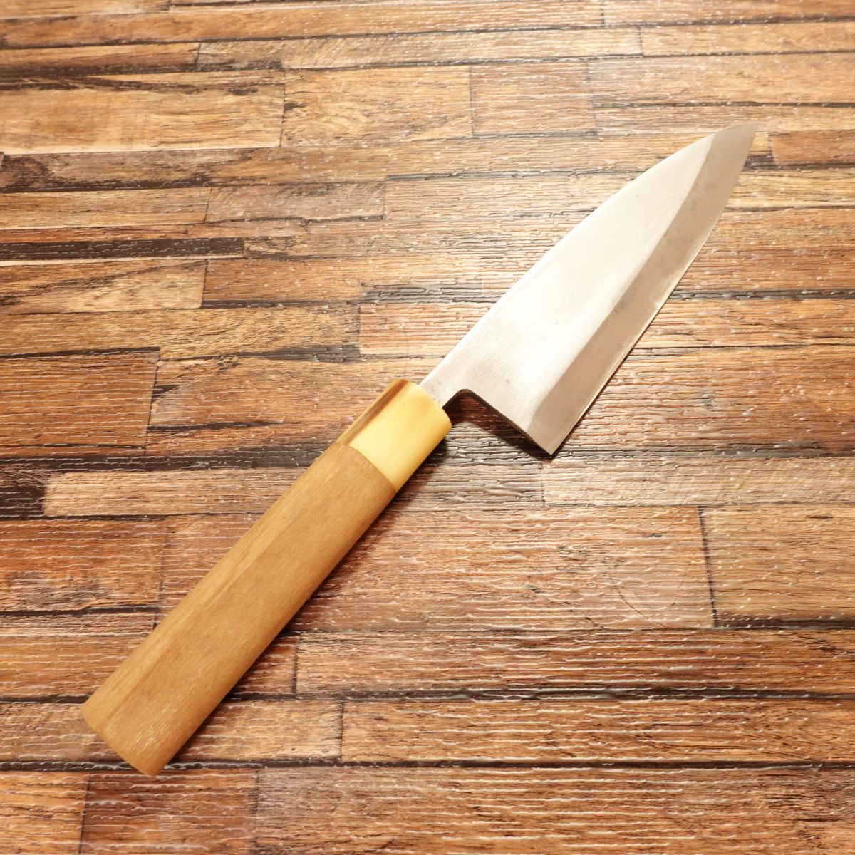 Sugimoto Ai-Deba Knife, Sharpened, White Water Buffalo Handle, Slim Bo ...